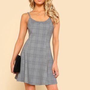Dresses | Fit Flair Checkered Cami Strap Dress | Poshmark